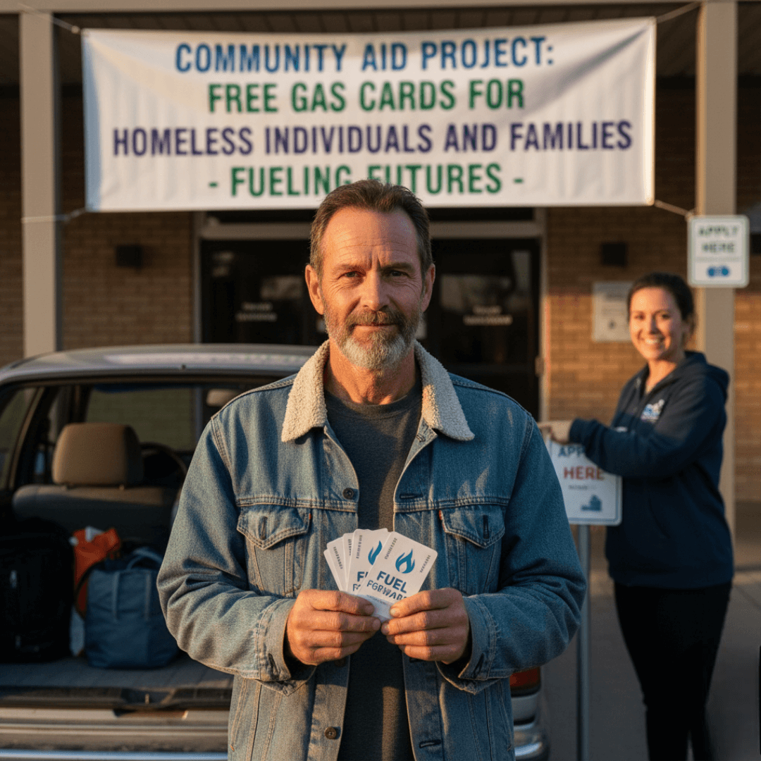 Free gas cards for homeless programs and transportation aid.