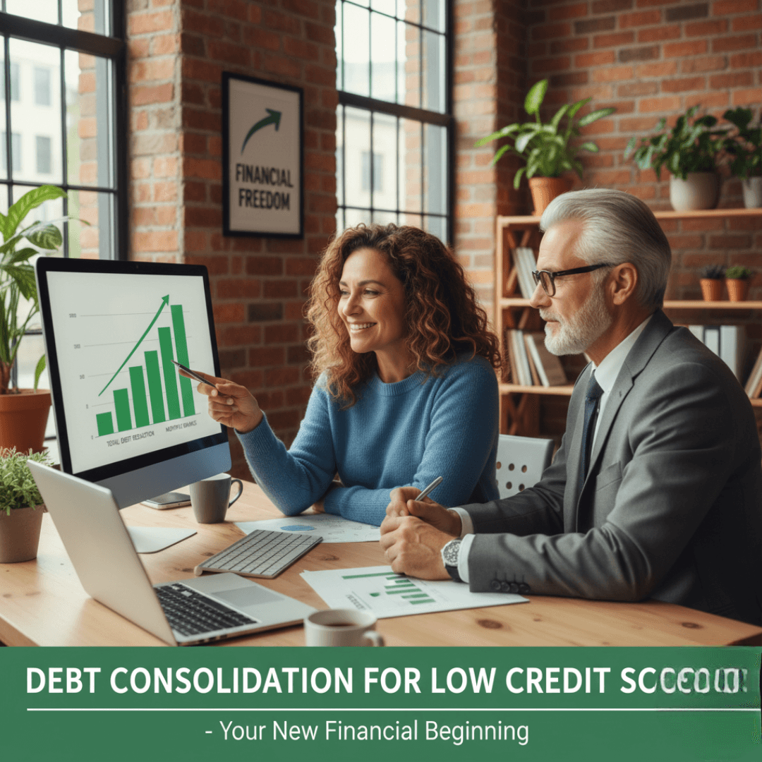 Debt Consolidation for Low Credit Score How to Lower Payments